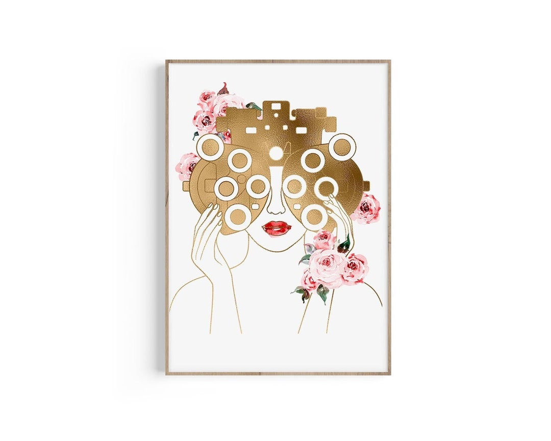 Floral Phoropter Art Print: Optometrist Gift (digital Download) - Etsy