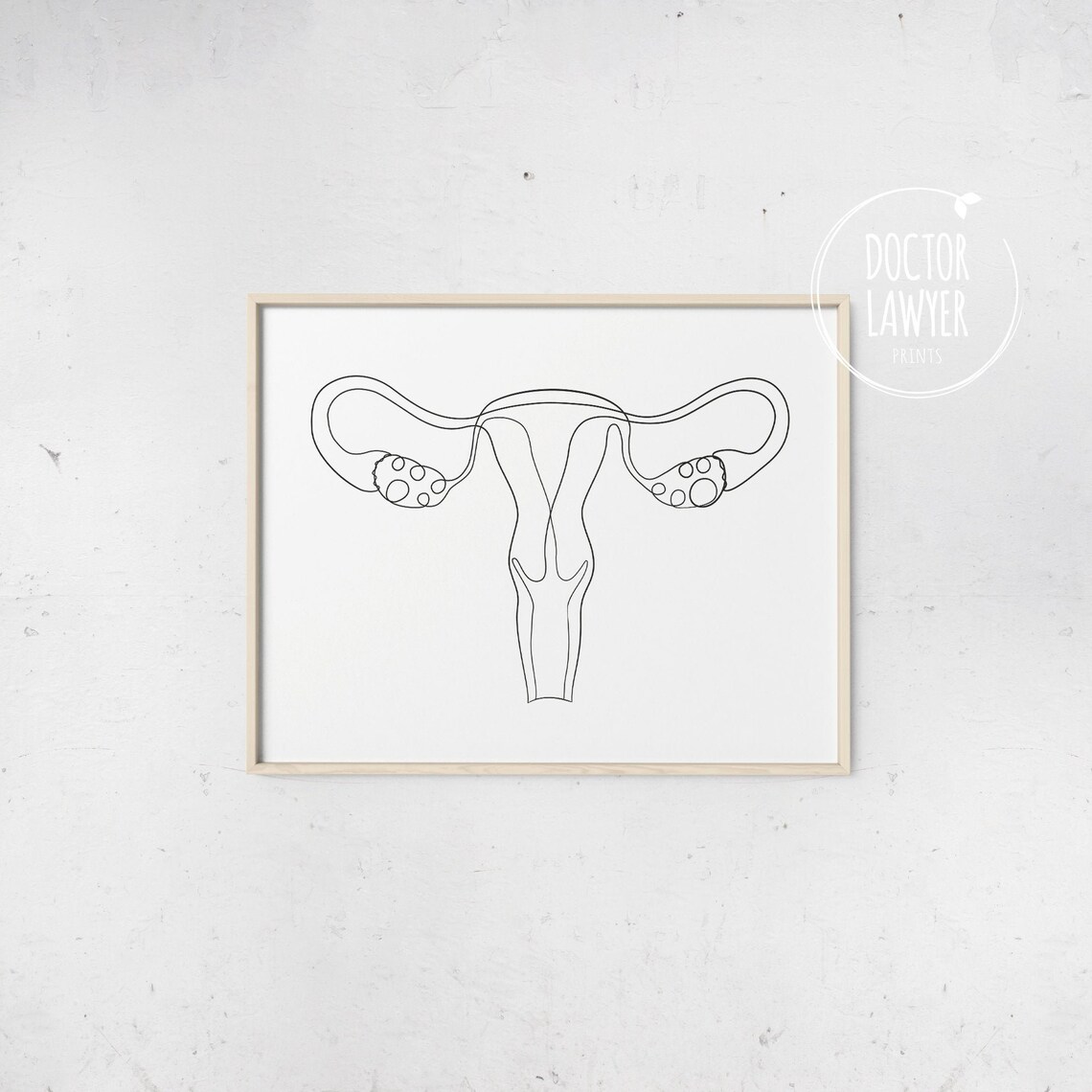 Uterus One Line Anatomy Print Female Reproductive System - Etsy