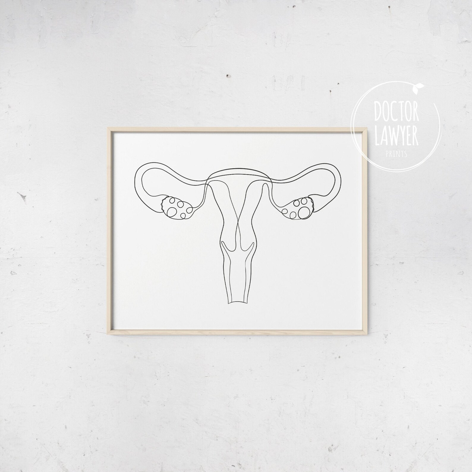 Uterus One Line Anatomy Print Female Reproductive System - Etsy