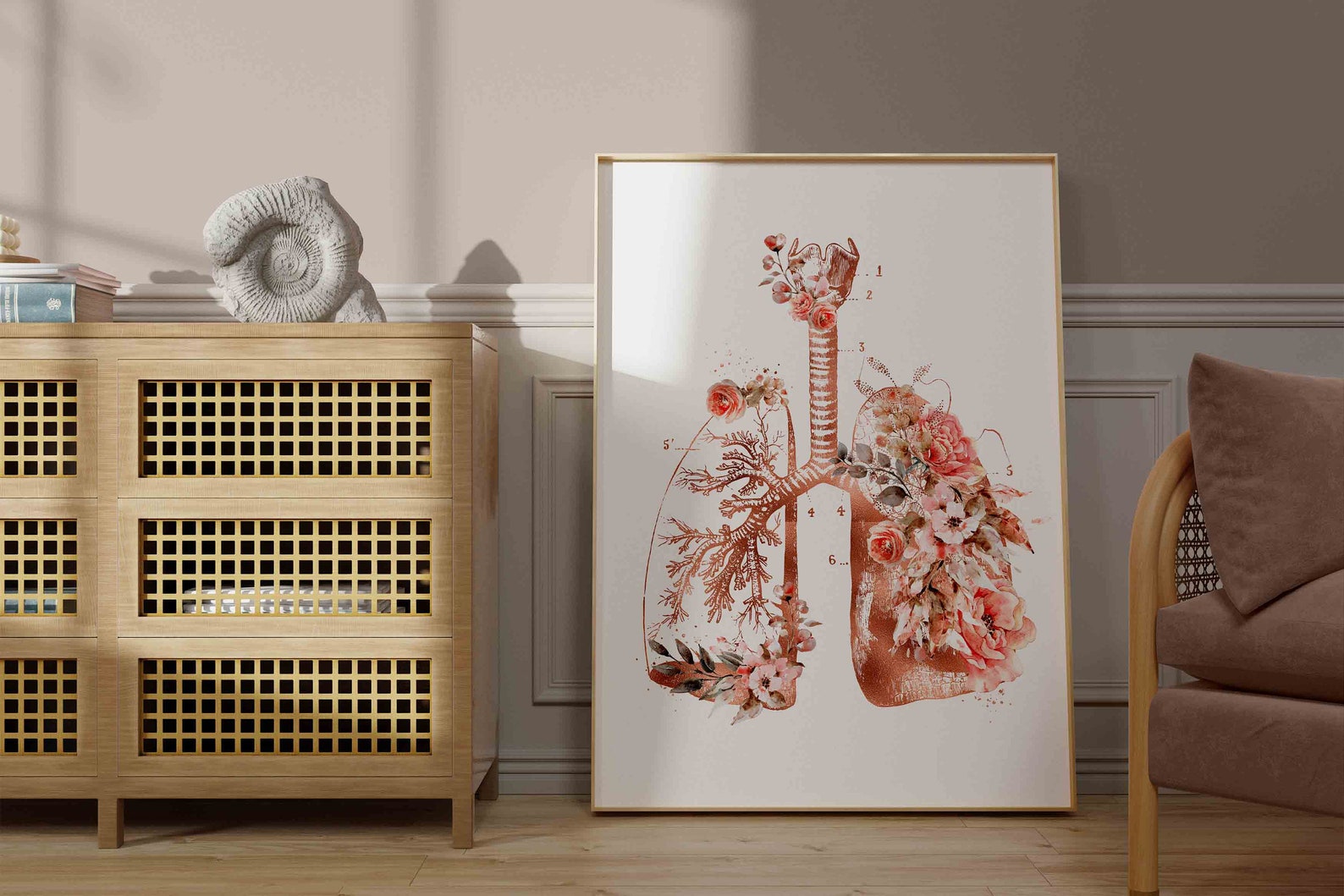 Lungs Art Human Anatomy Art Print Respiratory System - Etsy