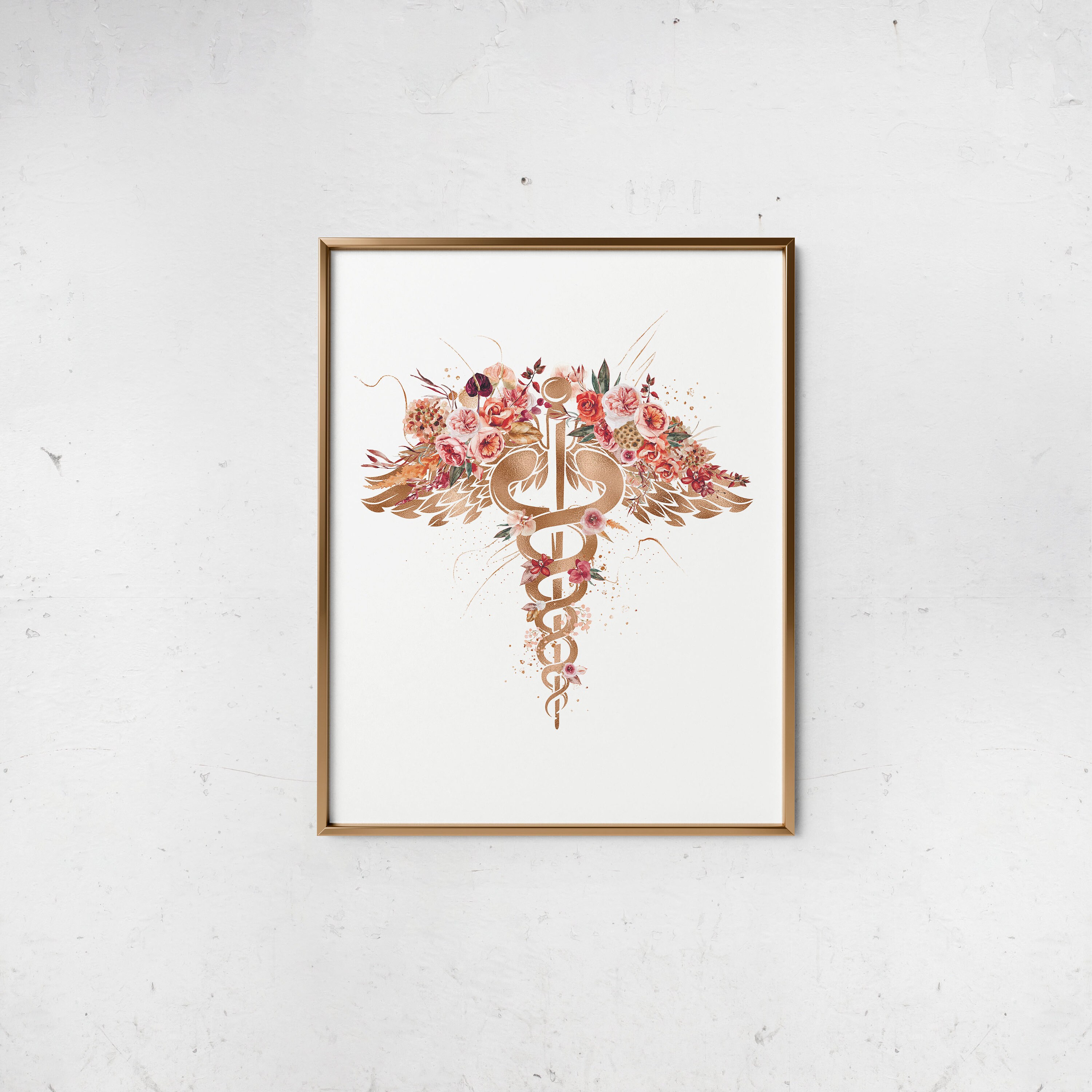 Caduceus Art Print Caduceus Symbol Medical School Graduation - Etsy