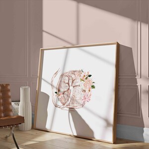 Placenta Fetus Pregnancy Art, Womb Art Print, Baby Art, Gynecology ...
