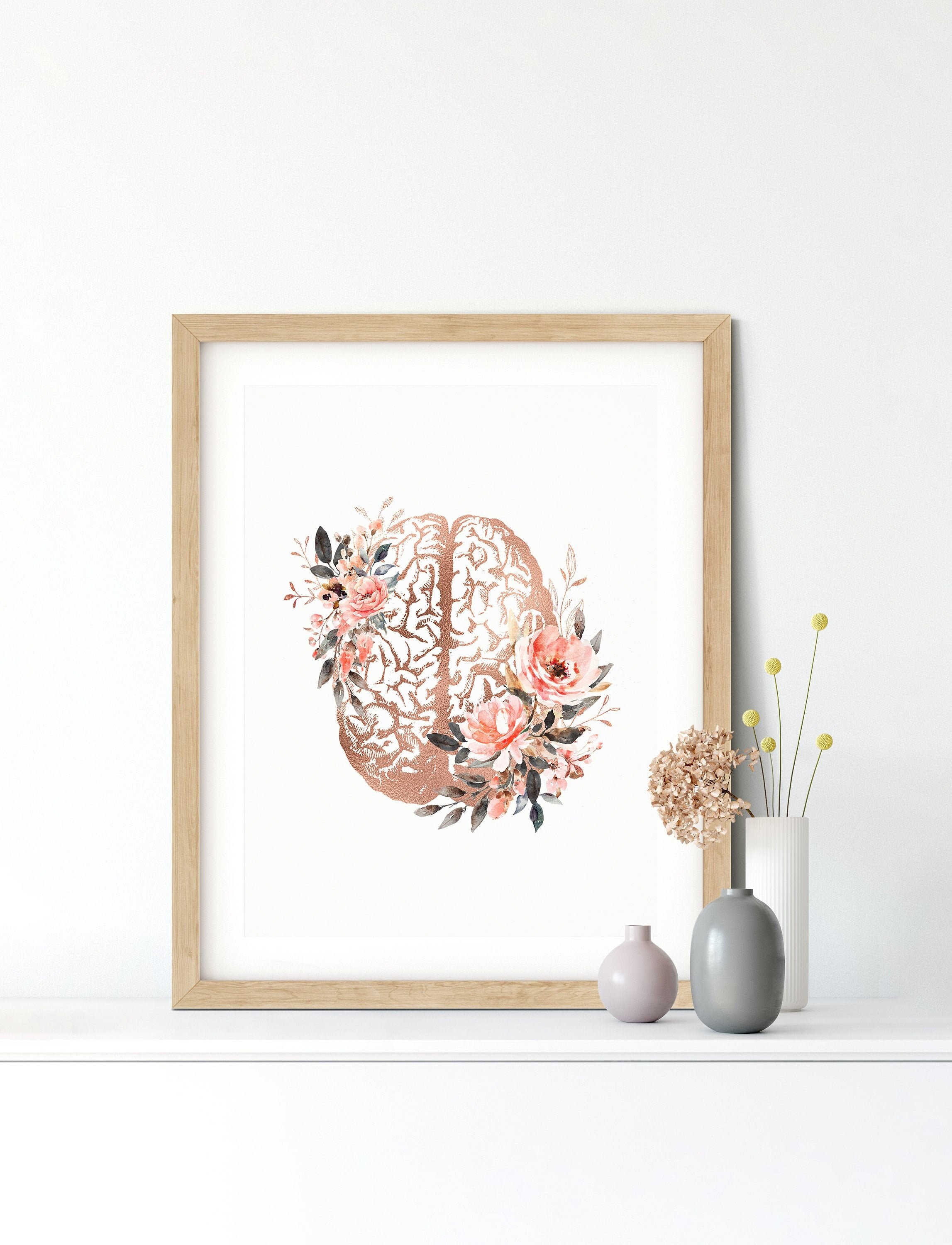 Brain Art Print Psychology Art Brain Anatomy Art Psychology - Etsy