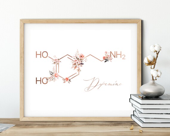 Dopamine Molecule Dopamine Art Print Feel-good Hormone | Etsy
