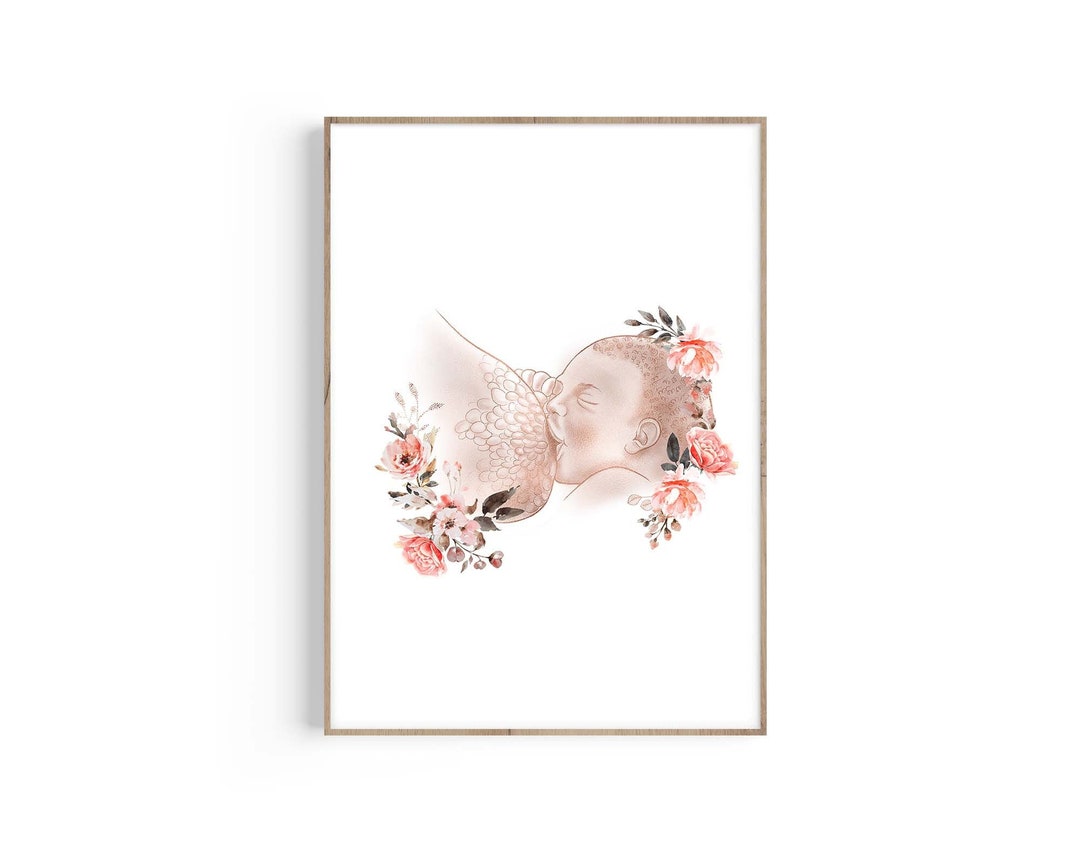 Breastfeeding Print, Mammary Gland Print, Lactation Consultant, Breast ...