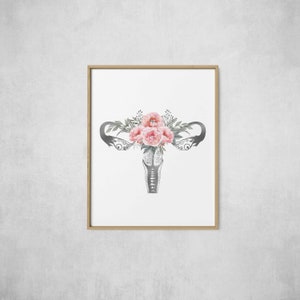 Uterus Anatomy Print Female Reproductive System Uterus Art | Etsy