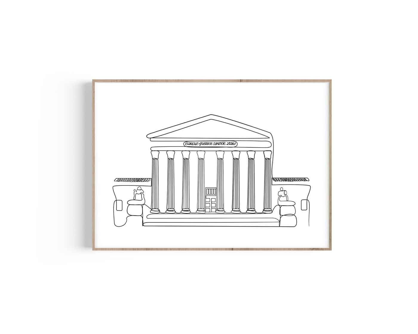 Supreme Courthouse Drawing