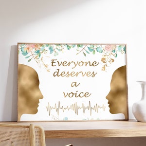 SLP Gift, Everyone Deserves a Voice, Speech Anatomy Art, Speech ...