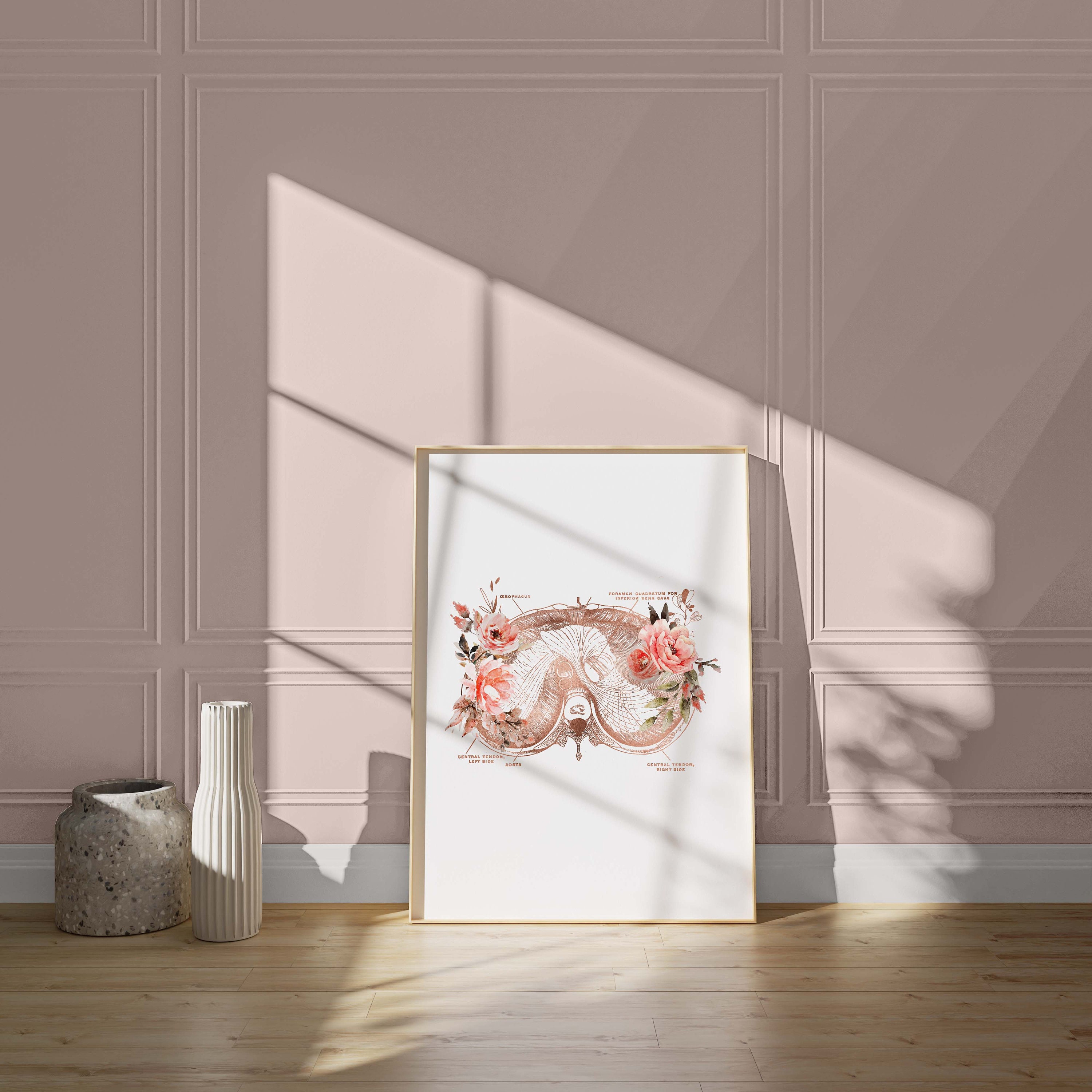 Floral Diaphragm Anatomy Art Print: Medical Decor (digital Download) - Etsy