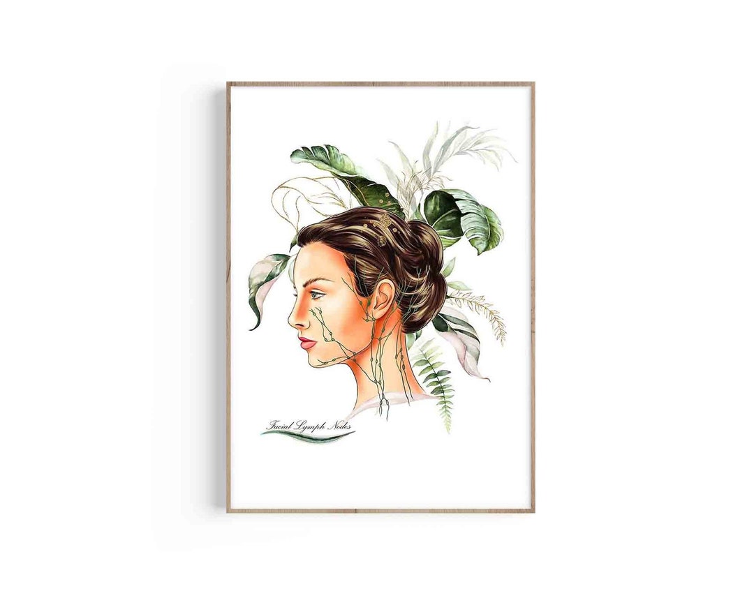 Facial Lymph Nodes Art Print: Health Spa Decor (digital Download) - Etsy UK