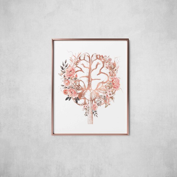 Brain Art Print Psychology Art Brain Anatomy Art Psychology - Etsy