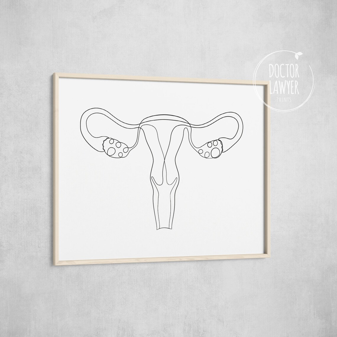 Uterus One Line Anatomy Print Female Reproductive System - Etsy