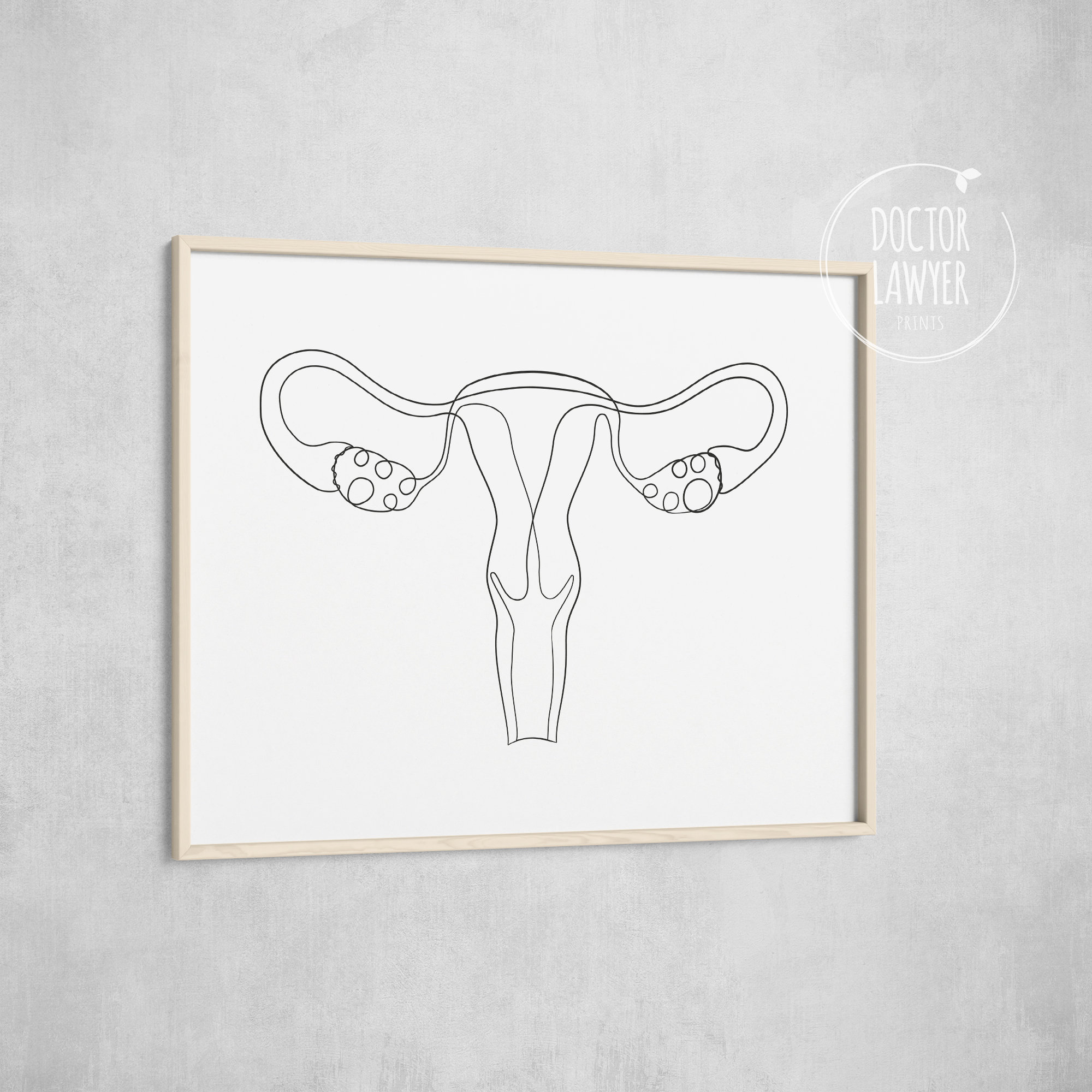 Uterus One Line Anatomy Print Female Reproductive System - Etsy