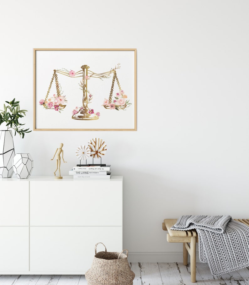 Scales of Justice Art Lawyer Art Print Law Wall Art - Etsy