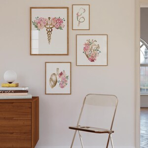 Doctor Office Decor, Medical Art Set, Doctor Graduation Gift, Med ...