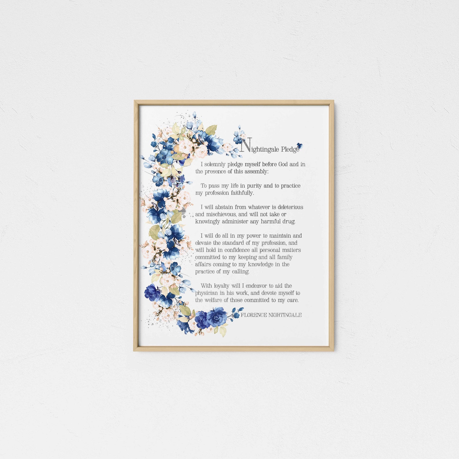 Florence Nightingale Pledge Nurse Art Print Nurse Graduation - Etsy