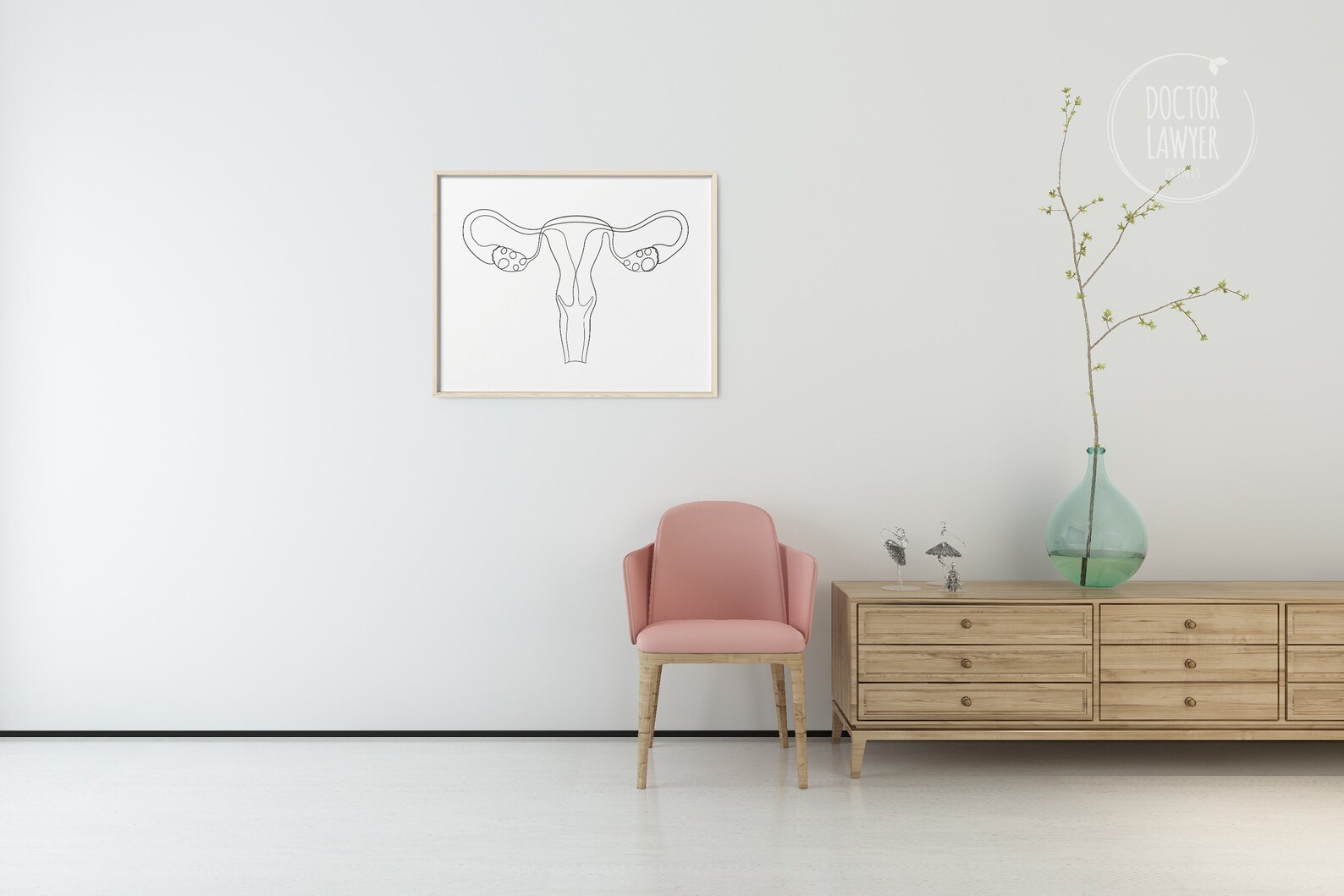 Uterus One Line Anatomy Print Female Reproductive System - Etsy