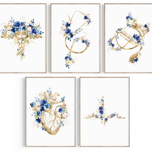 Doctor Office Decor Medical Art Set Doctor Graduation Gift - Etsy