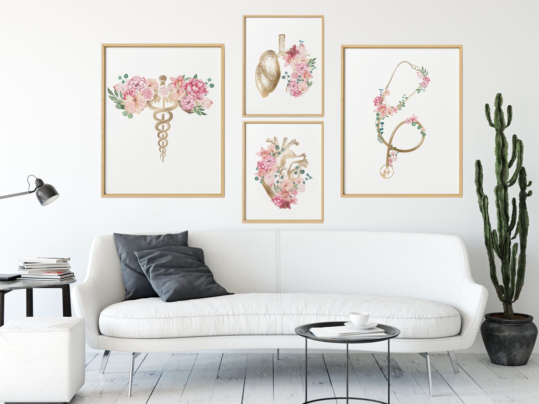 Doctor Office Decor Medical Art Set Doctor Graduation Gift - Etsy
