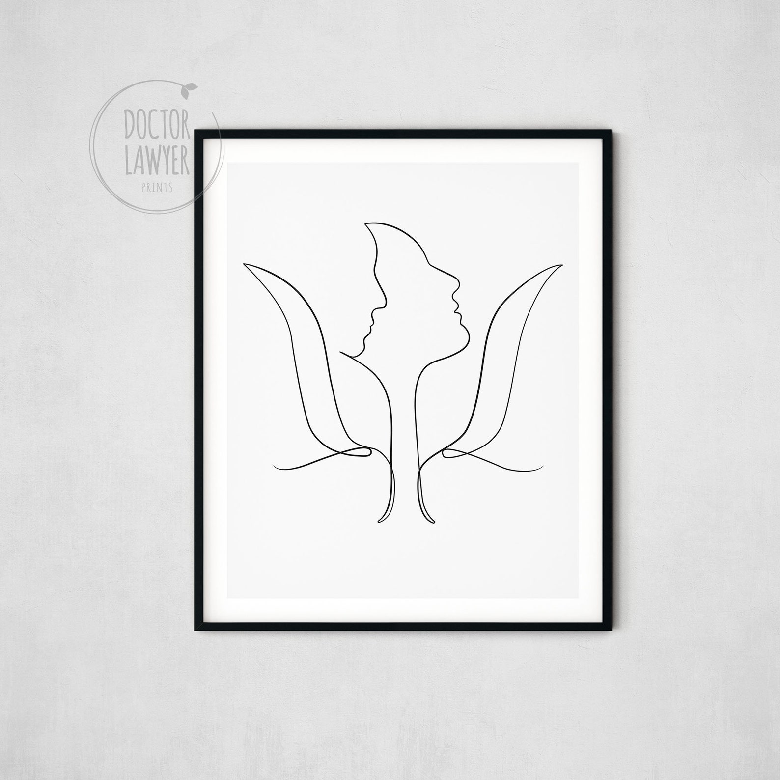 PSI One Line Art Print Psychology Art Psychology Symbol | Etsy