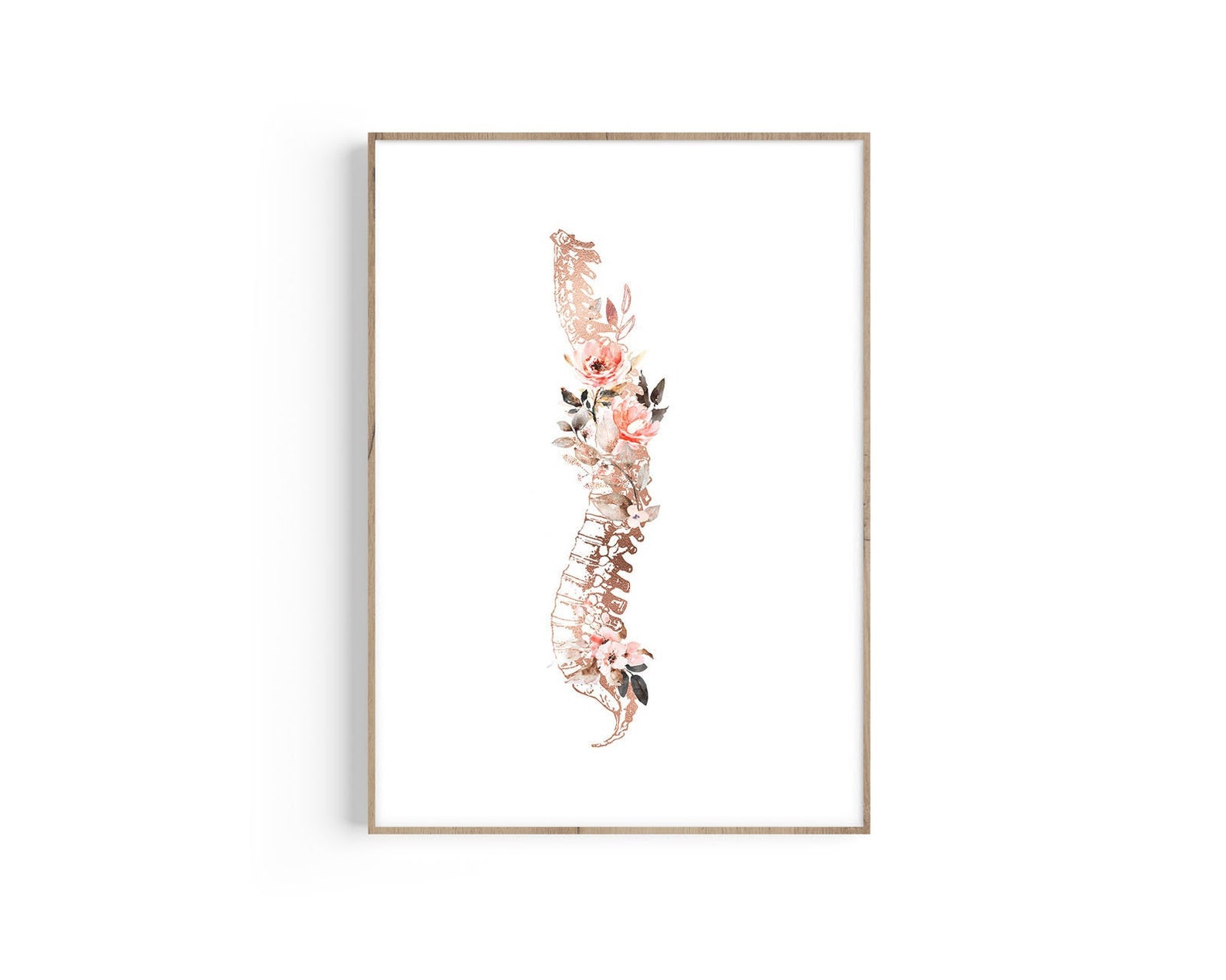 Spine Anatomy Poster Human Spine Print Chiropractor Gift - Etsy