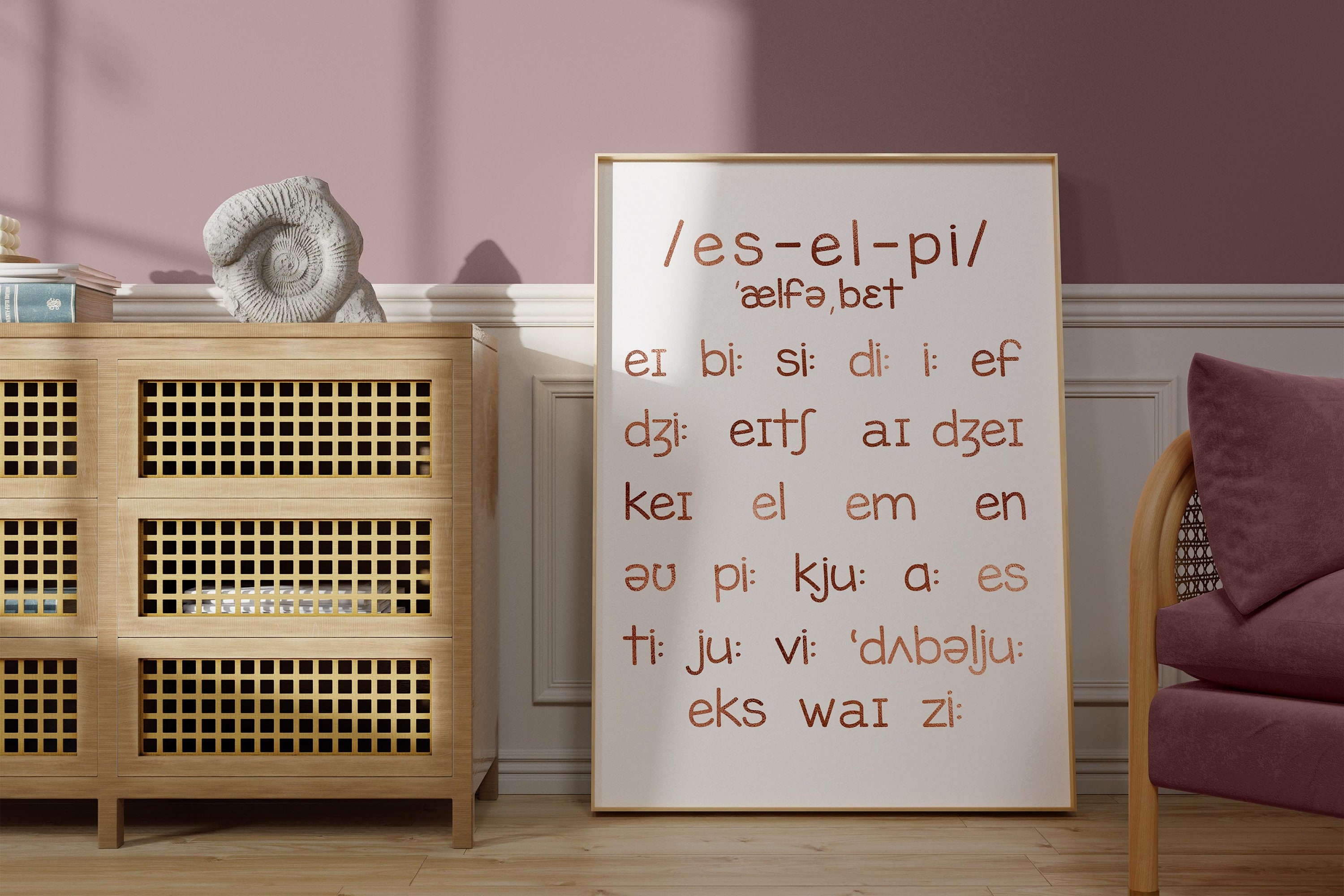 SLP Gift IPA Alphabet Rose Gold Speech Anatomy Art Speech - Etsy