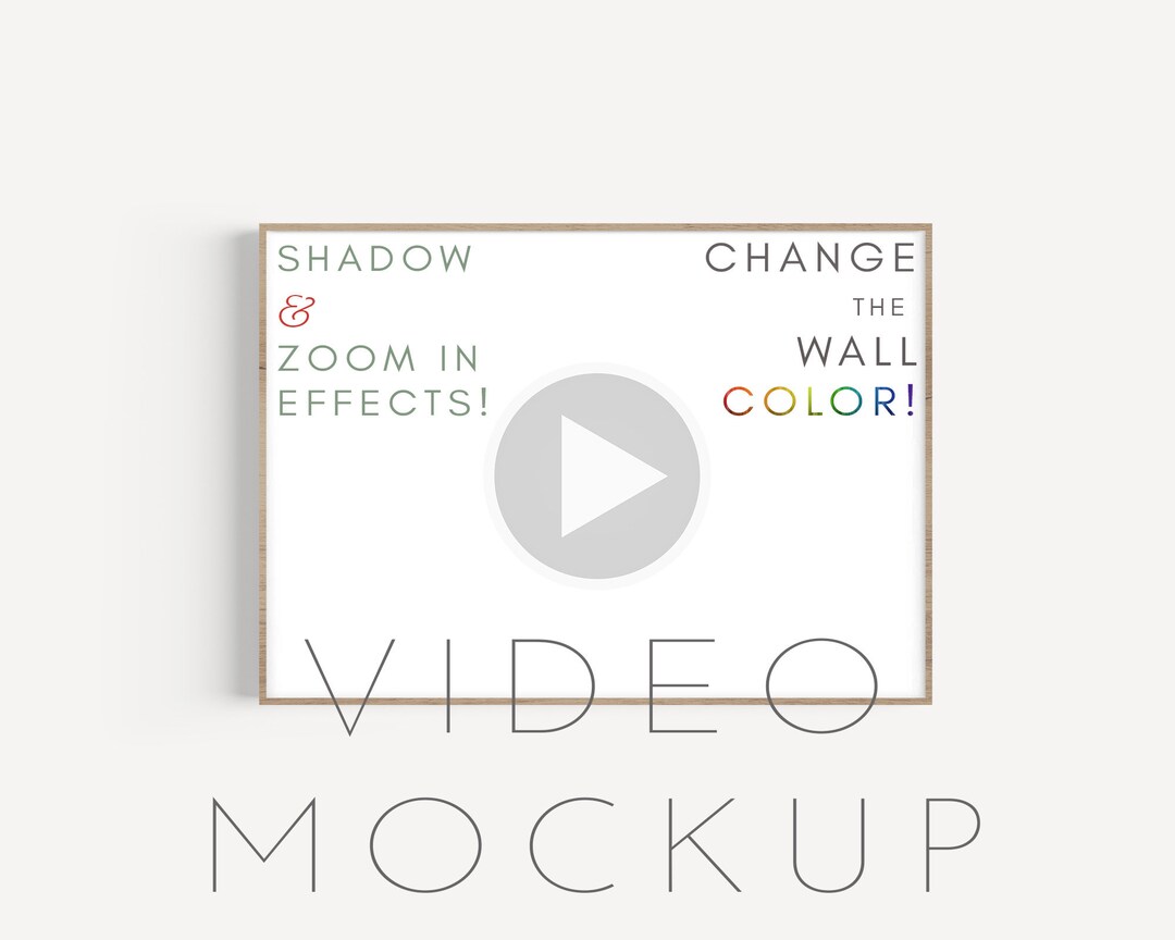 Video Frame Mockup, Animated Mockup, Video Mockup, Single Wood Mockup ...