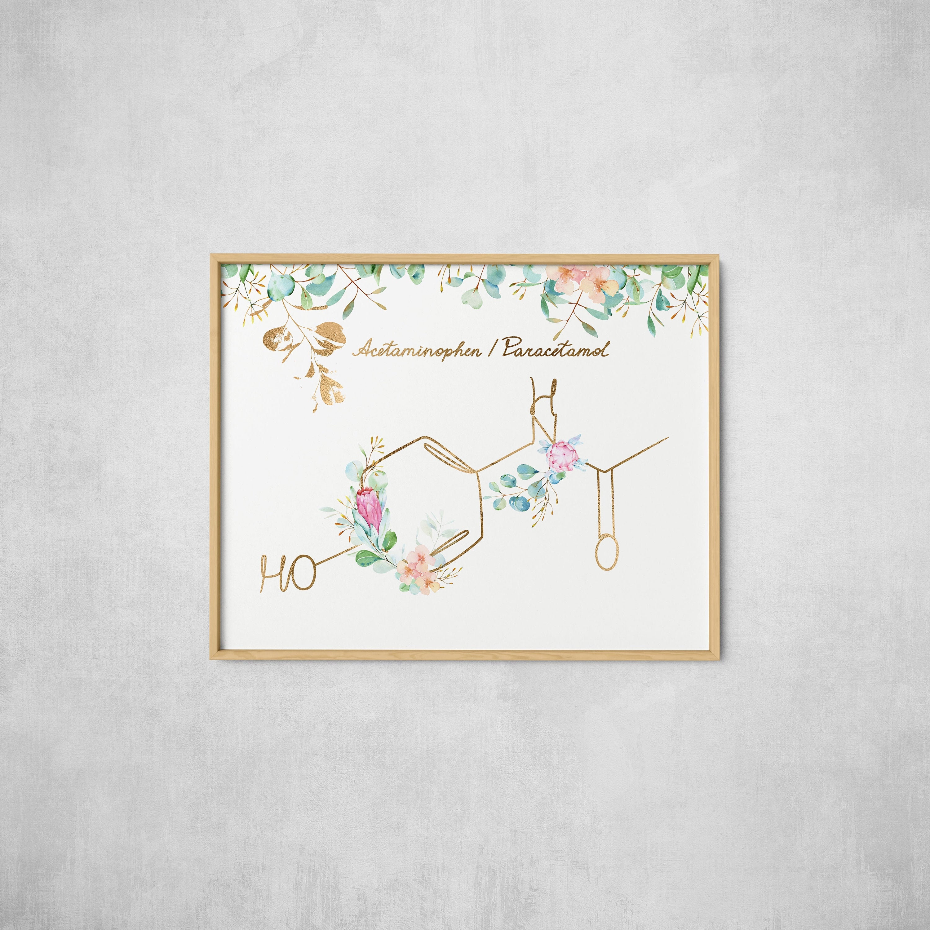 Acetaminophen Paracetamol Molecule One Line Art Nurse Gift - Etsy Canada