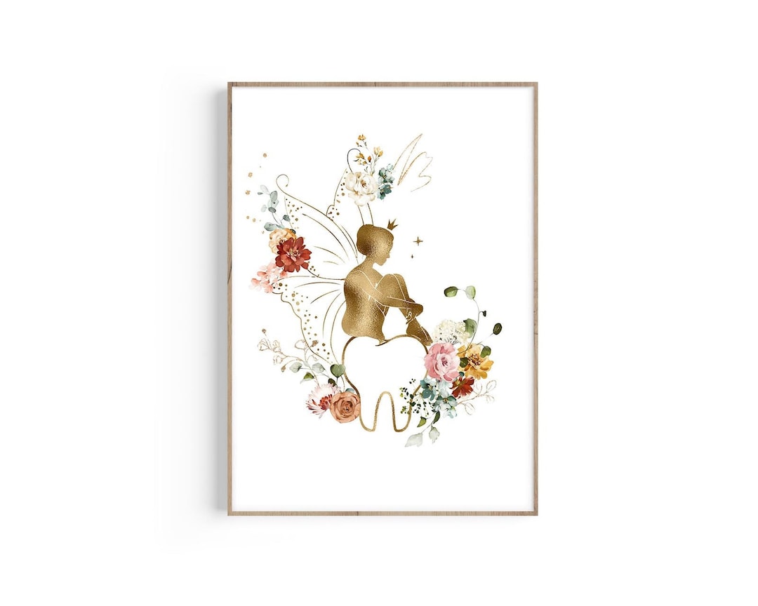 Tooth Fairy Art, Tooth Art, Dentist Gift, Dentist Anatomy Art, Dentist ...