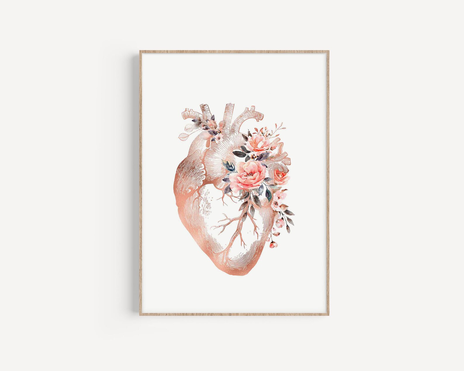 Heart Anatomy Print Heart Anatomy Poster Anatomical Heart - Etsy India