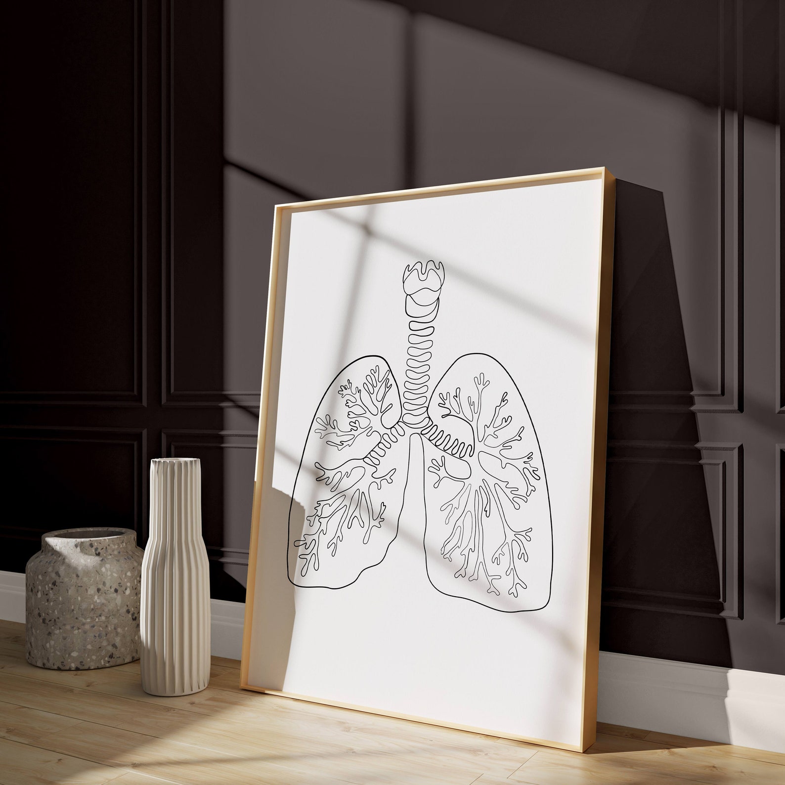 Lungs One Line Art Human Anatomy Art Print Respiratory - Etsy