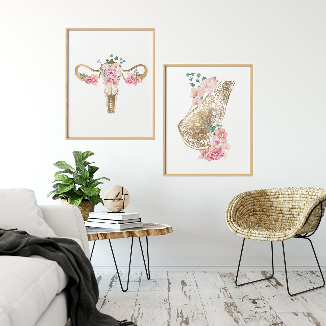 OBGYN Office Decor Breast Anatomy Art Mammary Gland Print - Etsy