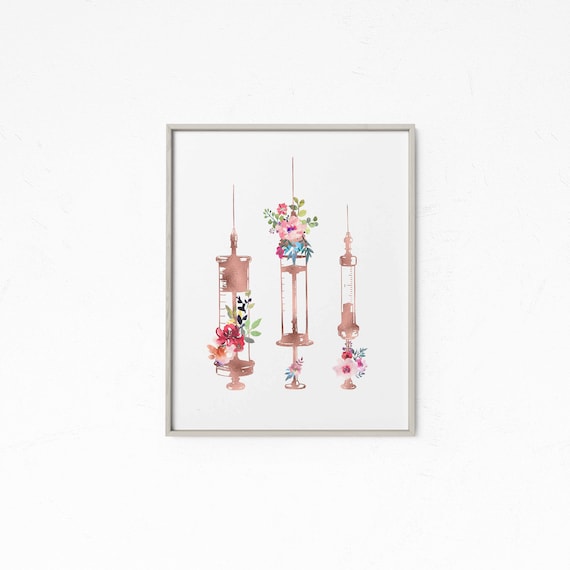 Syringes Print Medical Art Print Nurse Gift Doctor Gift | Etsy