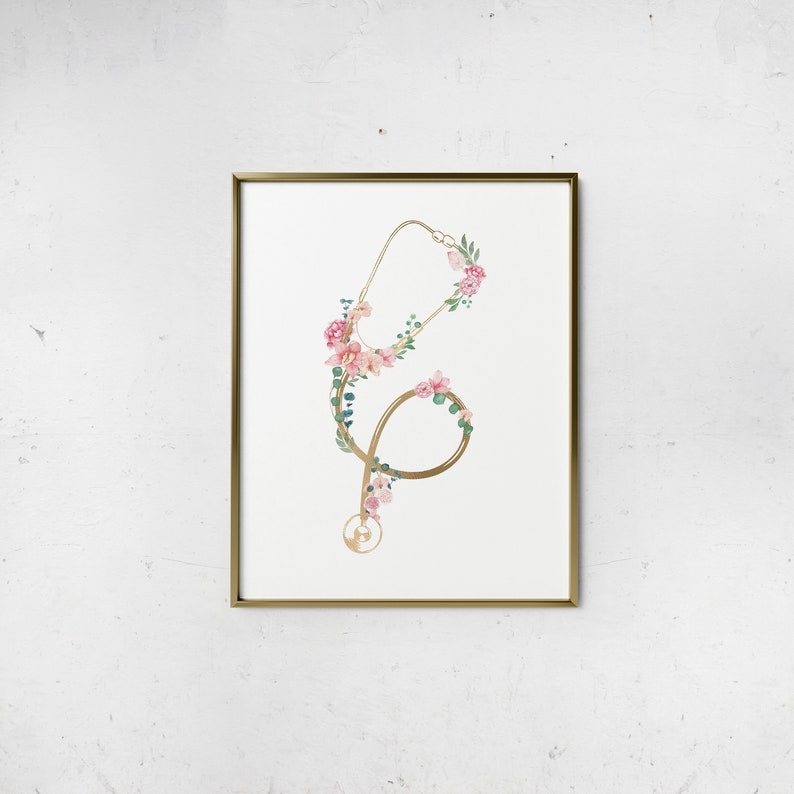 Stethoscope Print Doctor Gift Doctor Office Wall Art Doctor | Etsy