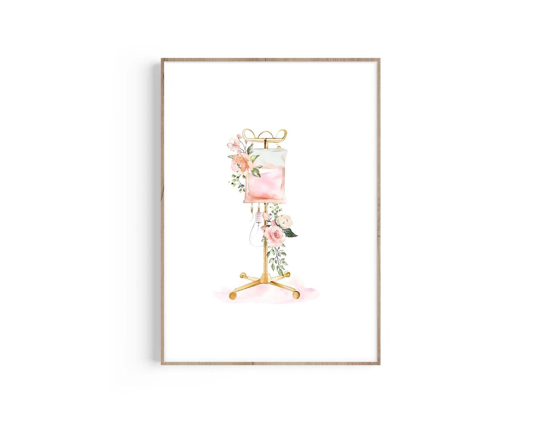 IV Bag Print, IV Therapy Art, Iv Infusion Print, Iv Hydration Therapy ...