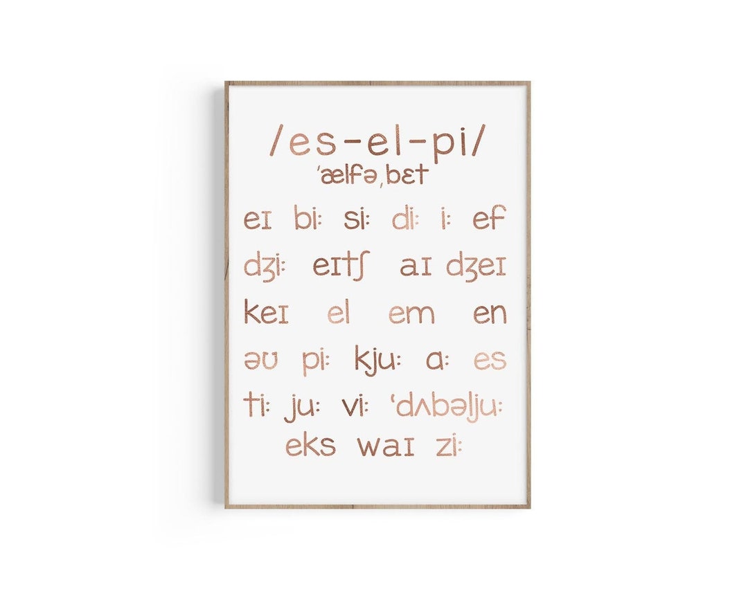 SLP Gift, IPA Alphabet Rose Gold Speech Anatomy Art, Speech Language ...
