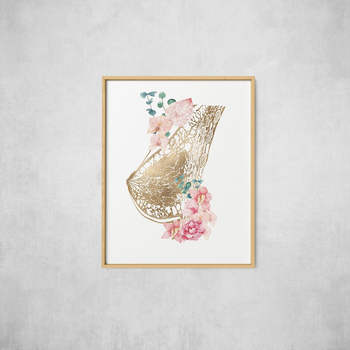 OBGYN Office Decor Breast Anatomy Art Mammary Gland Print - Etsy