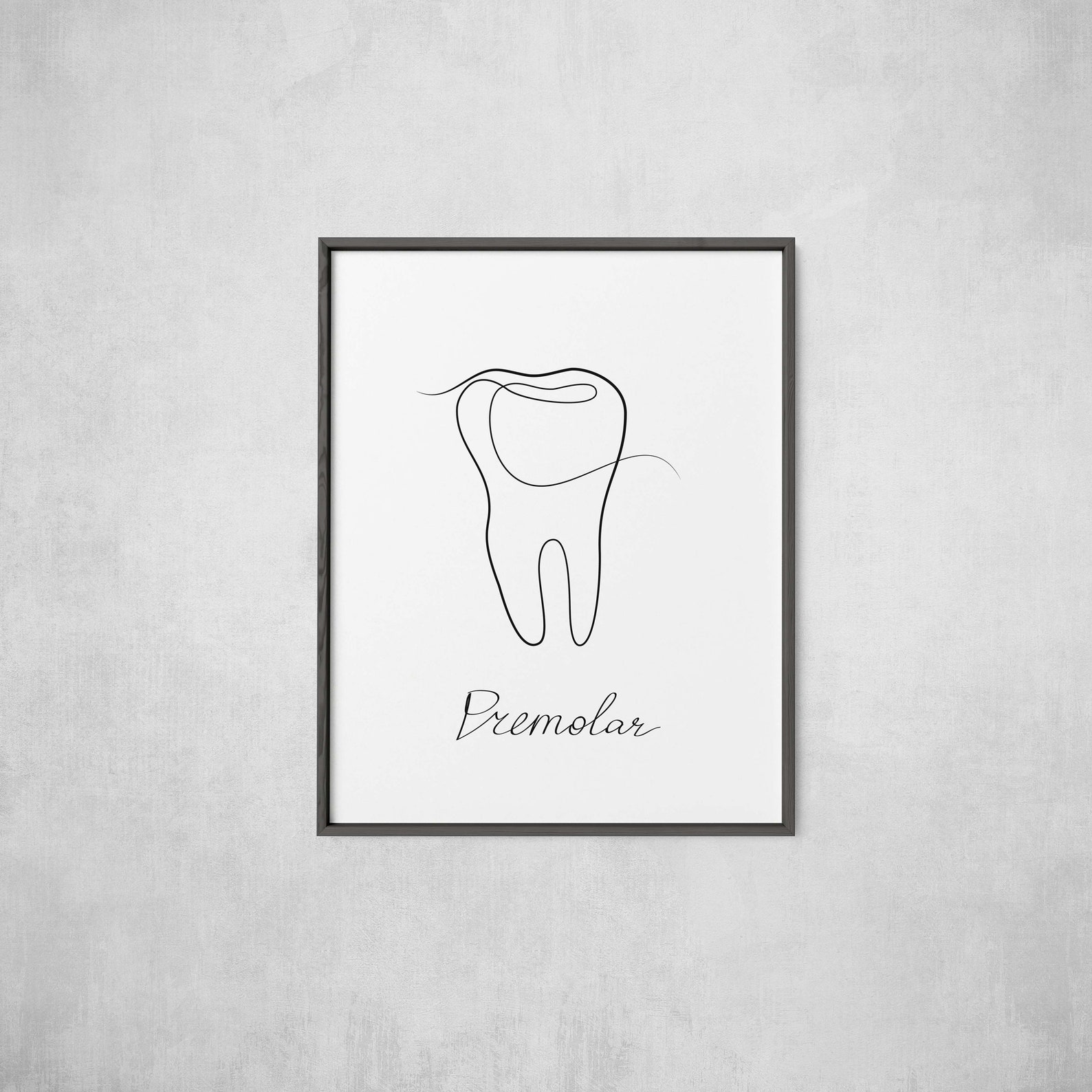 Premolar Tooth One Line Art Dentist Gift Dentist Anatomy | Etsy