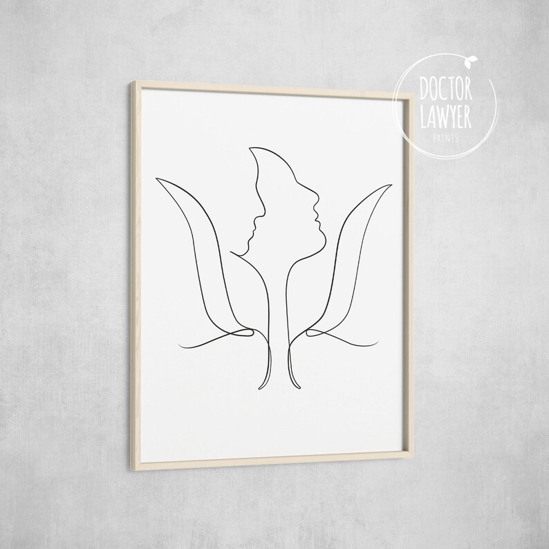 PSI One Line Art Print Psychology Art Psychology Symbol | Etsy