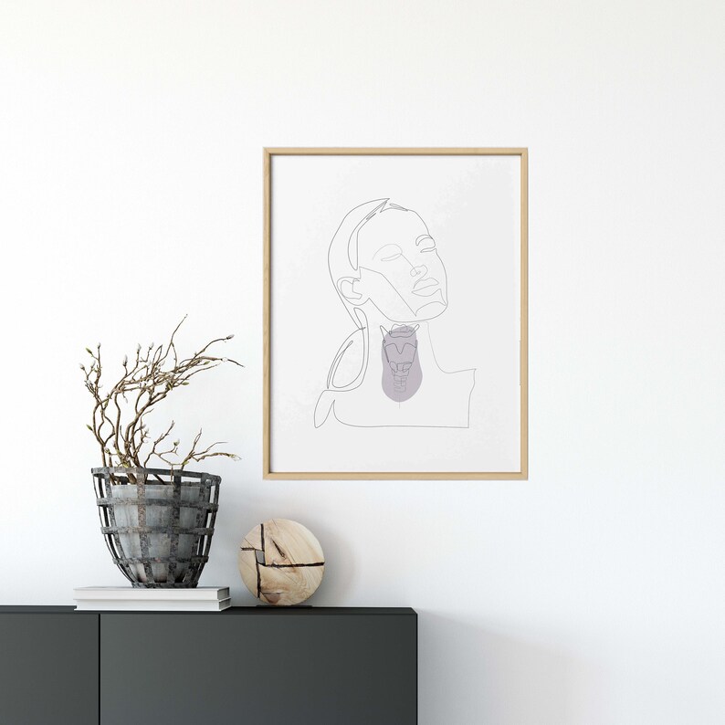 Larynx One Line Anatomy Art Larynx Print Speech Language - Etsy