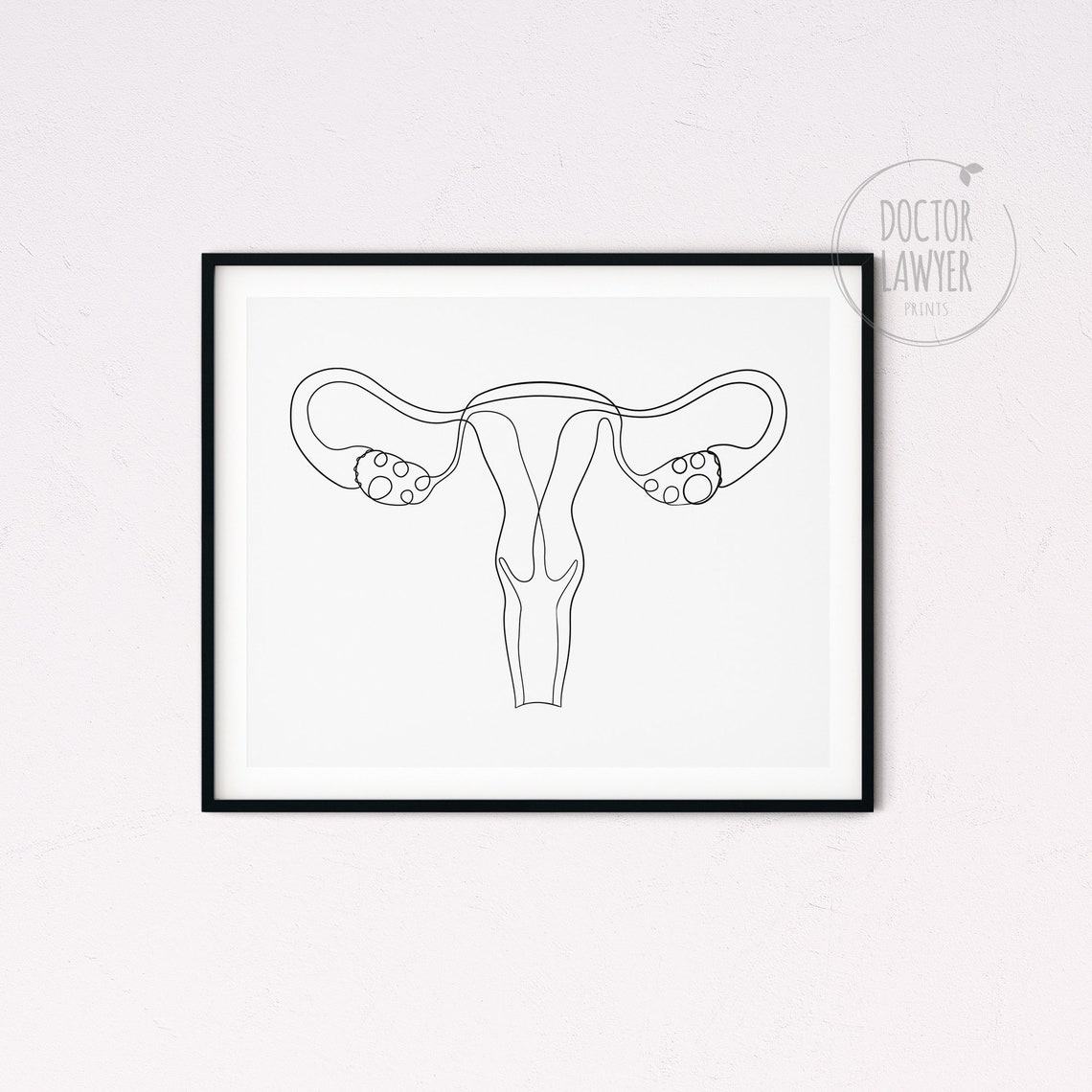 Uterus One Line Anatomy Print Female Reproductive System - Etsy