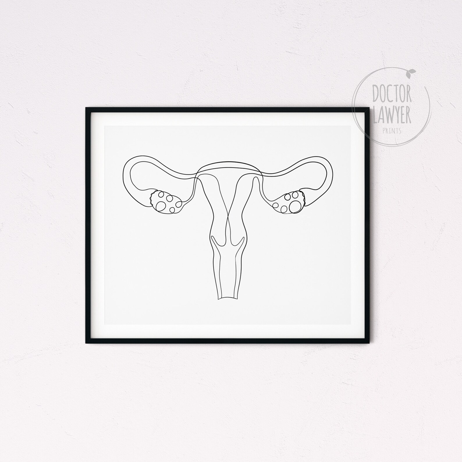 Uterus One Line Anatomy Print Female Reproductive System - Etsy