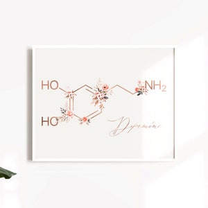 Dopamine Molecule Dopamine Art Print Feel-good Hormone | Etsy