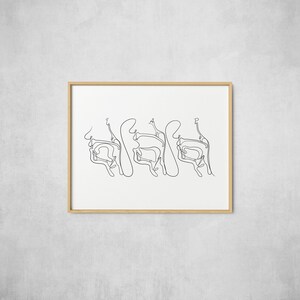 SLP Office Decor: Continuous Line Art Prints (digital Download) - Etsy