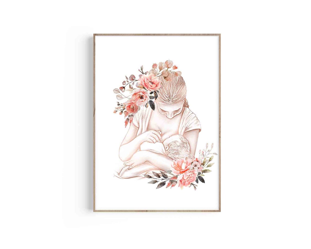 Breastfeeding Print, Mammary Gland Print, Lactation Consultant, Breast ...