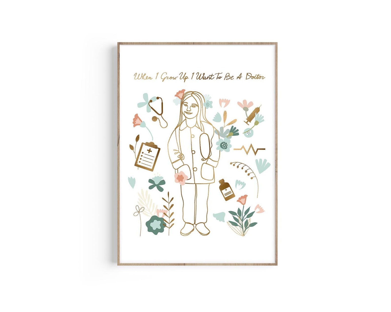 When I Grow up I Want to Become A Doctor Girl Room Decor - Etsy