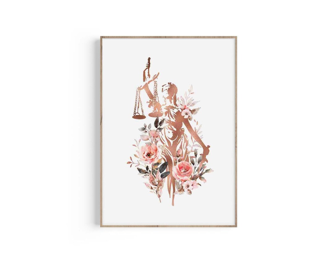 Lady Justice Print Attorney Art Lawyer Gift Law Poster - Etsy India