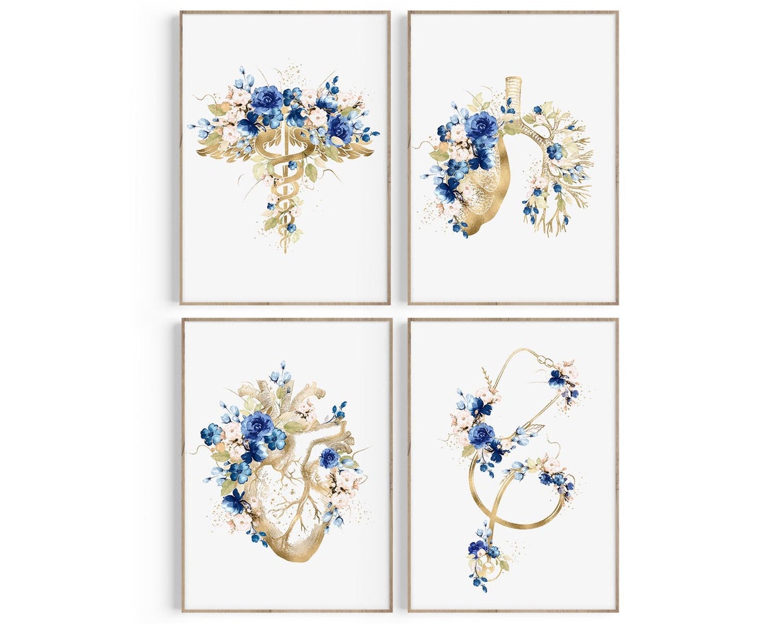 Doctor Office Decor Medical Art Set Doctor Graduation Gift - Etsy