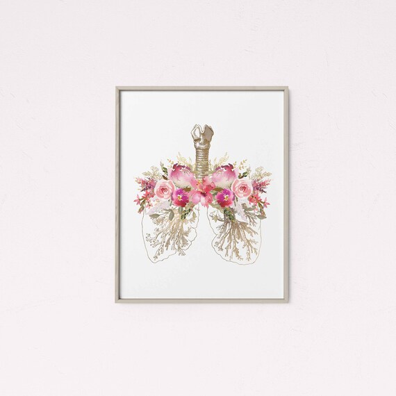 Lungs Art Human Anatomy Art Print Respiratory System - Etsy