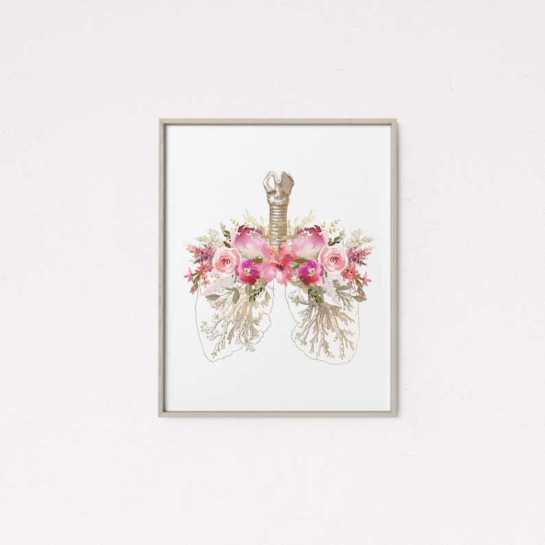 Lungs Art Human Anatomy Art Print Respiratory System - Etsy